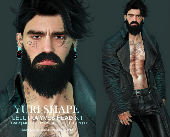 Second Life Marketplace - [MR] Yuri Shape for LeLUTKA Yves Head 3.1 EVOX