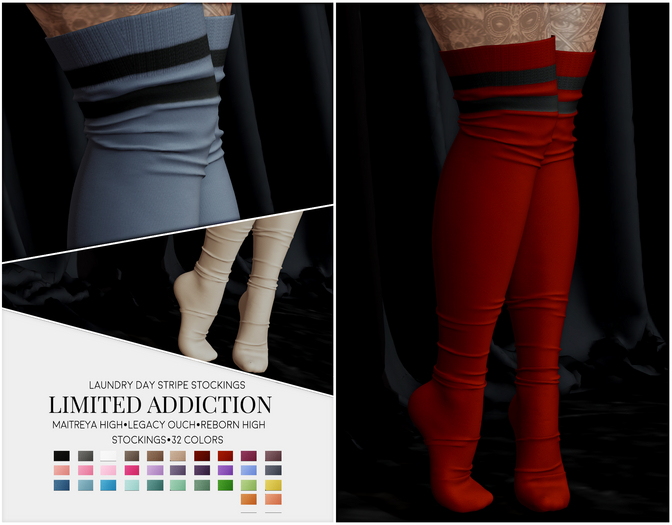 Second Life Marketplace - Limited Addiction - Laundry Day Stripe ...