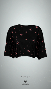 Second Life Marketplace - -Pixicat- Ivana Top (FlowerSmallDark)