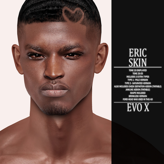 Second Life Marketplace - [VULT] ERIC EVO X SKIN TONE 23 - BOM
