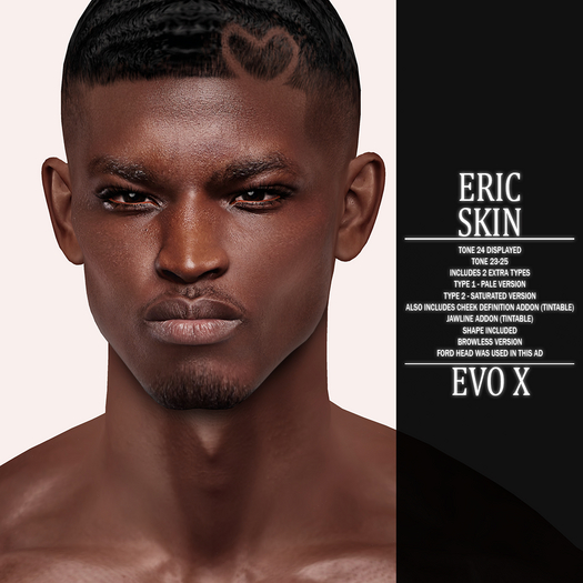 Second Life Marketplace - [VULT] ERIC EVO X SKIN TONE 24 - BOM