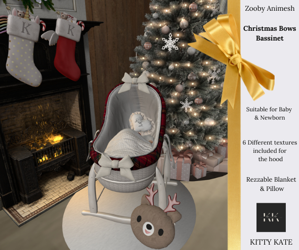 Second Life Marketplace - {KK} Zooby Christmas Bassinet ~ Christmas ...