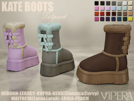 Second Life Marketplace - [VIPERA] DEMO Kate Boots