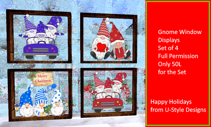 Second Life Marketplace - Gnome Holiday Windows Full Perm
