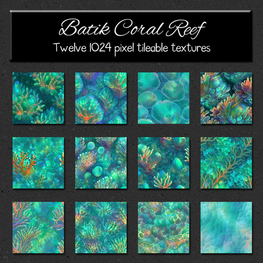 Second Life Marketplace - *Wallflowers* Batik Coral Reef