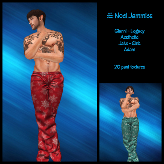 Second Life Marketplace - :E: Noel Jammies Fatpack