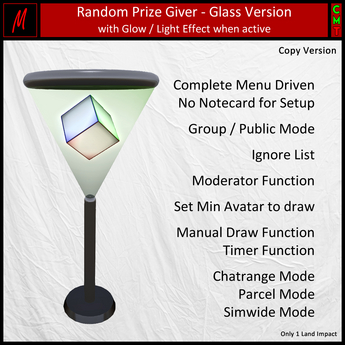 Second Life Marketplace - Random Prize Giver - Glass (Copy Version)