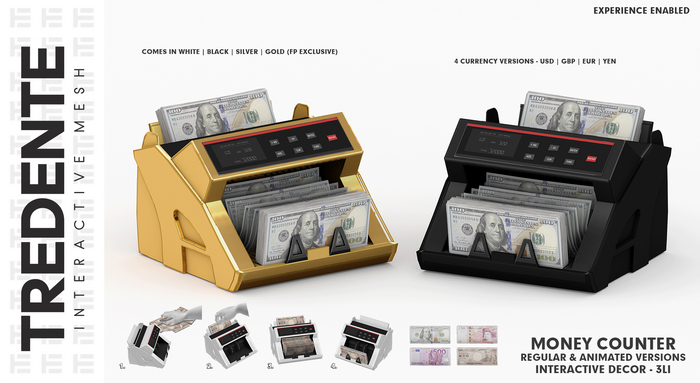 Second Life Marketplace - Tredente // Money Counter [BLACK] (Packed)
