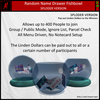 Second Life Marketplace - Random Name Drawer Fishbowl Raffle - Sploder ...