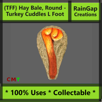 Second Life Marketplace - {TFF} Hay Bale, Round - Turkey Cuddles L Foot ...