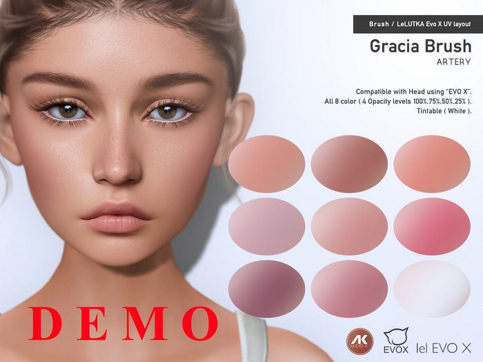 Second Life Marketplace - [ DEMO] ARTERY // Gracia Brush ( Evo X UV ...