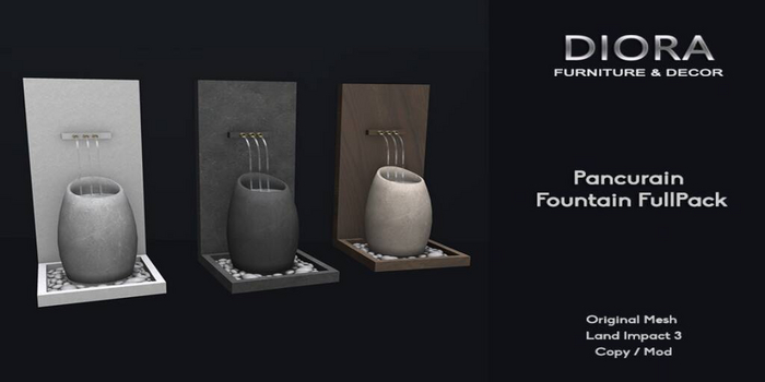 Second Life Marketplace - DIORA Pancuran Fountain FullPack