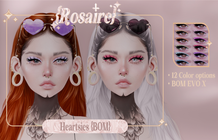 Second Life Marketplace - {Rosaire} Heartsies {Make Up EVO X}