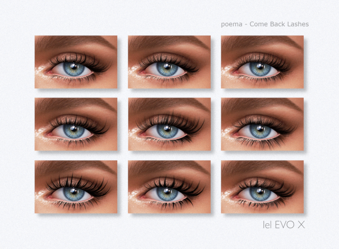 Second Life Marketplace - poema - Come Back Lashes (wear to unpack)