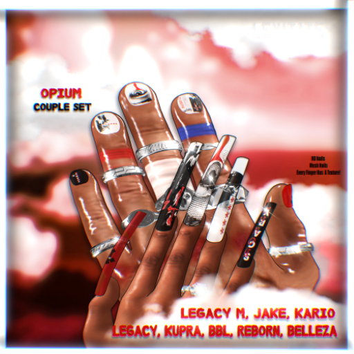 Second Life Marketplace - LvT// Opium Nails Package (Couples Set)