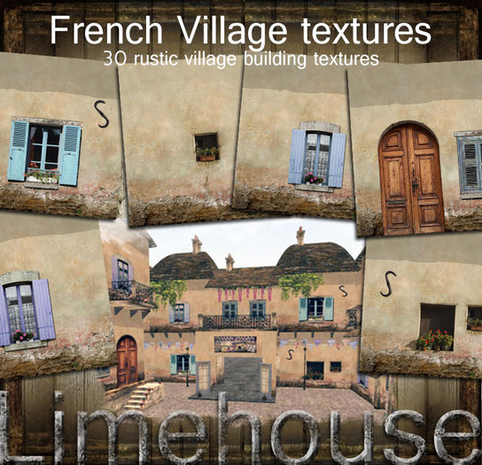 Second Life Marketplace - French village wall textures