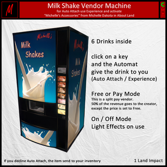 Second Life Marketplace - Michelle's Milk Shake Vendor Machine