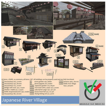 Second Life Marketplace - * M^2 * Japanese River Village FULL SET ...