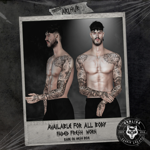 Second Life Marketplace - [Howling 2.0 ]-Arthur-Tattoo.