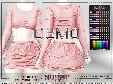 Second Life Marketplace - [sugar] Belfie Outfit [FAT PACK] Demo