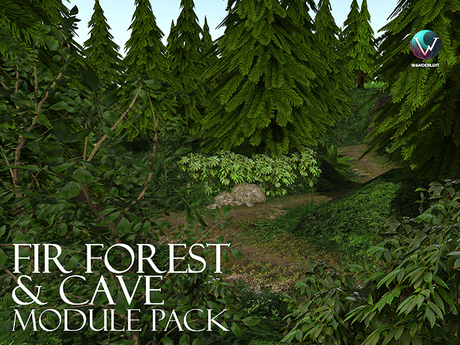 Second Life Marketplace - =Wanderlust= Fir Forest & Cave Module Pack