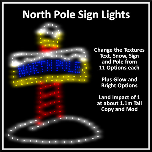 Second Life Marketplace - Ever Green - North Pole Sign Lights