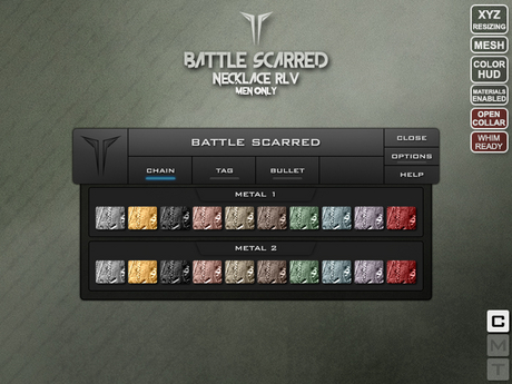 Second Life Marketplace - **RE** Battle Scarred Necklace RLV ...