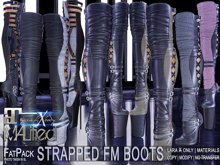 Second Life Marketplace - 50% Off LaraX FATPACK MALified - 6x Strapped ...
