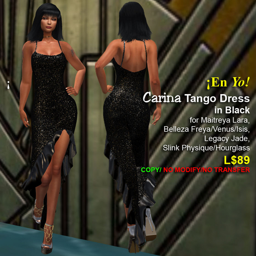 Second Life Marketplace - En YO! Carina Tango Dress Black MaitLara/Bell ...