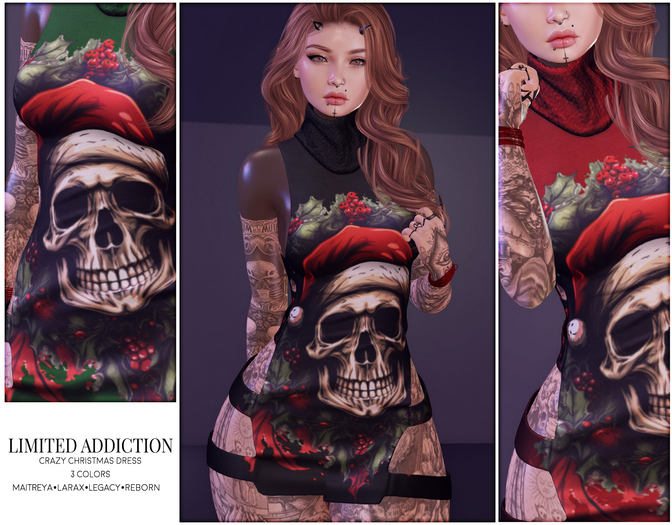 Second Life Marketplace - Limited Addiction - Crazy Christmas Dress