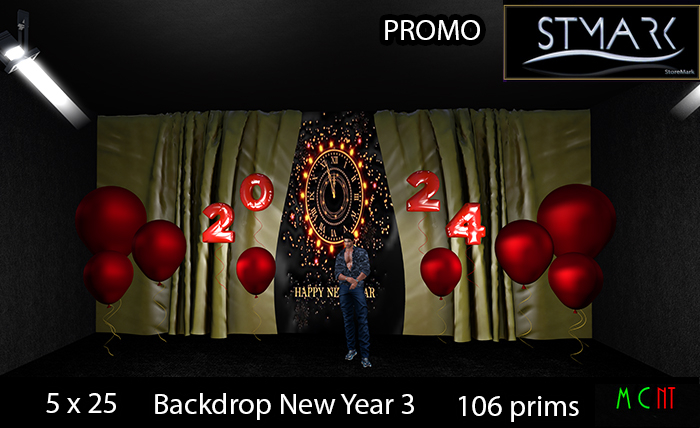 Second Life Marketplace - PROMO Backdrop NEW YEAR 3 2024