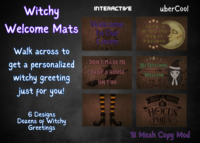 Second Life Marketplace - *uC* Witchy Wicca Welcome Mat ~ Interactive