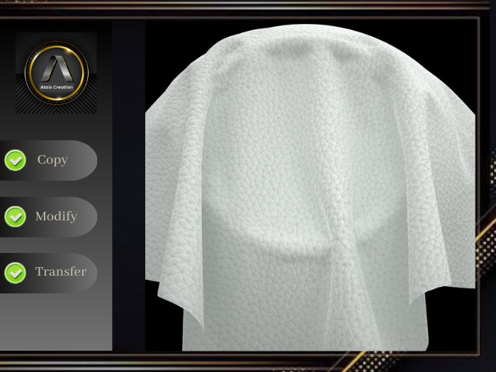 Second Life Marketplace - Texture. White Leather 2k 025.