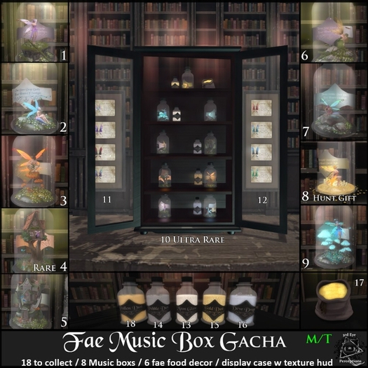 Second Life Marketplace - 3rd Eye_ 10 Fae Music Box ( Display Case ...