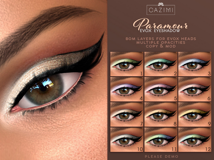 Second Life Marketplace - :CAZIMI: Paramour EvoX Eyeshadow