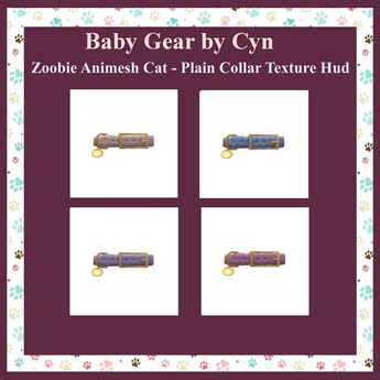 Second Life Marketplace - Zooby Animesh Cat Plain Collar Texture Hud ...