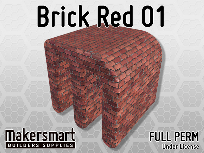 Second Life Marketplace - PBR Materials: Bricks Red 01 PBR Material