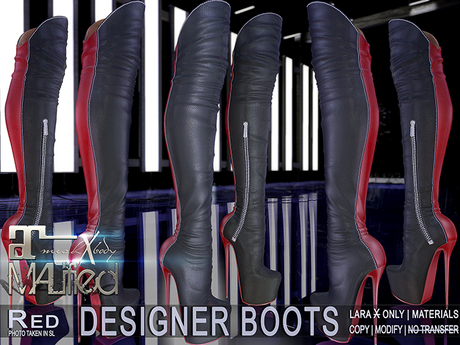 Second Life Marketplace - LaraX Only COPY/MOD MALified: Designer Boots ...