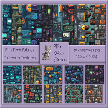 Second Life Marketplace - Fun Tech Fabrics seamless full permission ...