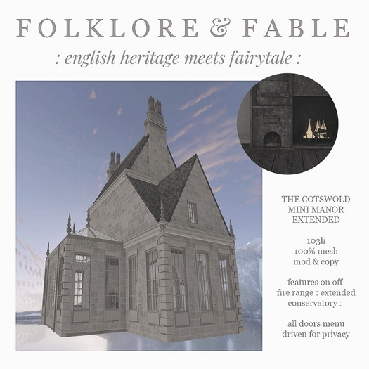 Second Life Marketplace - Folklore & Fable : The Cotswold Mini Manor ...