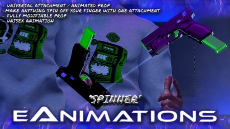 Second Life Marketplace - eAnimations // Spinner Gun Animations