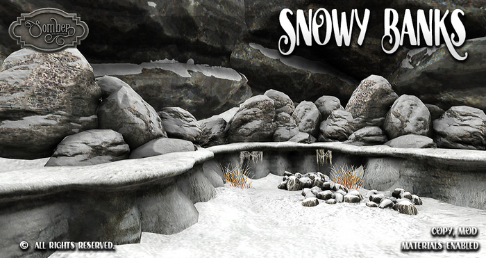 Second Life Marketplace - Snowy Banks, Winter Decor