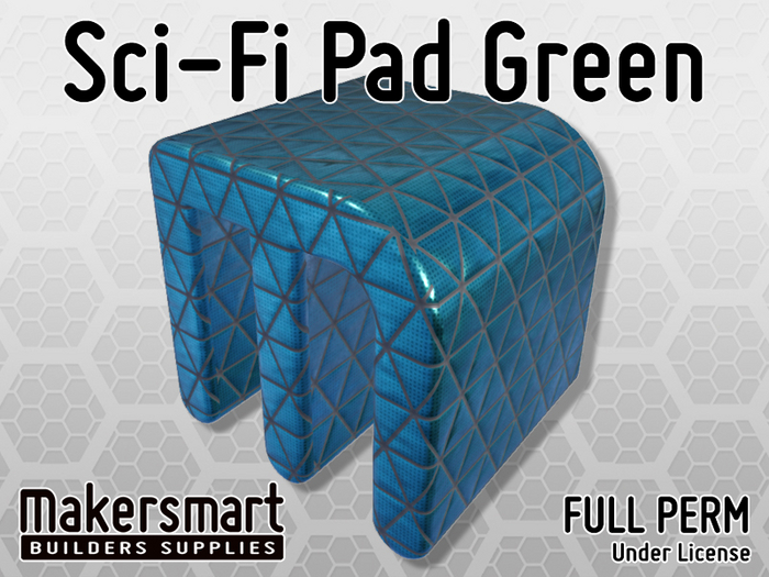 Second Life Marketplace - PBR Materials: SciFi Pad Green PBR Material