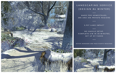 Second Life Marketplace - [F] Prefab Landscape 6 - Maple Hills (WINTER)