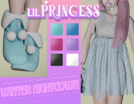Second Life Marketplace - LilPrincess Winter Nightgown DEMO