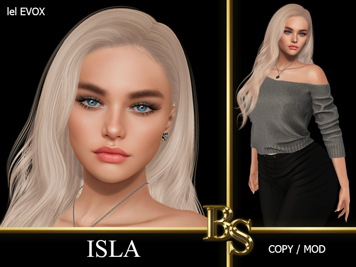 Second Life Marketplace - [BS] ISLA female shape for LeLUTKA Raven EvoX ...