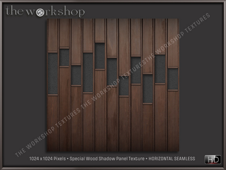 Second Life Marketplace - SPECIAL WOOD SHADOW PANEL TEXTURE SET - 01