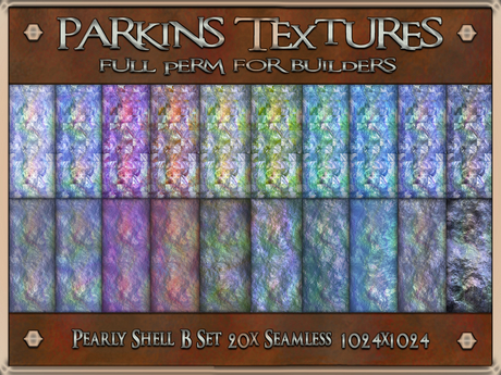 Second Life Marketplace - Parkins Textures - Pearly Shell B Set - 20x ...