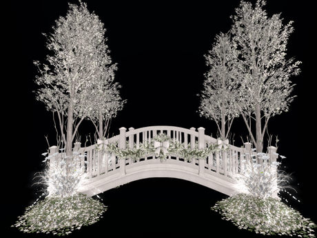 Second Life Marketplace - MC Winter Frost Fancy Garland Bridge Set