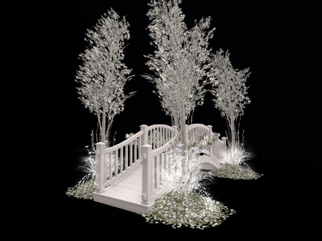Second Life Marketplace - MC Winter Frost Fancy Garland Bridge Set